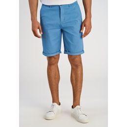 Chinoshorts LINDBERGH "Chino-Shorts Relaxed Fit", Herren, Gr. L, blau (dusty blau), Obermaterial: 98% Baumwolle, 2% Elasthan, unifarben, relaxed fit, Hosen Chinoshorts