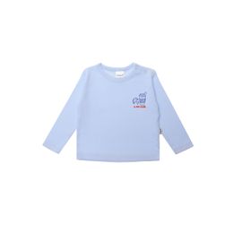 Langarmshirt Liliput "6 AM CLUB", M&auml;dchen, Gr. 50/56, blau (hellblau), 100% Baumwolle, bedruckt, Rundhals, Shirts Langarmshirt, mit praktischen Druckkn&ouml;pfen auf der Schulter