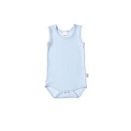Body Liliput, Jungen, Gr. 86/92, EURO-Gr&ouml;&szlig;en, blau (hellblau), 100% Baumwolle, unifarben, kurz, Rundhals, Bodys Body, mit Druckkn&ouml;pfen im Schritt