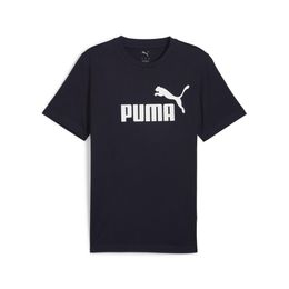 T-Shirt Puma "Essentials No. 1 Logo T-Shirt Herren", Herren, Gr. M, blau (new navy blau), Obermaterial: 100% Baumwolle. Rippe: 20% Polyester, 80% Baumwolle, clean, regular fit, Rundhals, Shirts T-Shirt