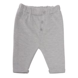 Stoffhose Liliput, Jungen, Gr. 68, EURO-Gr&ouml;&szlig;en, grau, 80% Baumwolle, 20% Polyester, unifarben, Hosen Stoffhose, mit komfortablem Rippenbund
