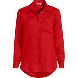 LANDS' END Bluse aus reinem Leinen, Damen,  Rot, Leinen, by Lands' End