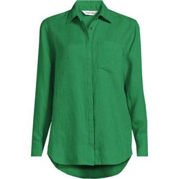 LANDS' END Bluse aus reinem Leinen, Damen,  Gr&uuml;n, Leinen, by Lands' End