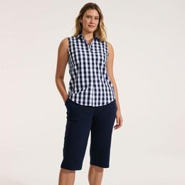 LANDS' END Sport Knit Caprihose, Damen,  Blau, Baumwolle, by Lands' End