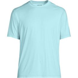 LANDS' END Kurzarm-Badeshirt, Herren,  Blau, by Lands' End