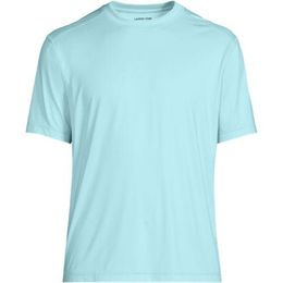 LANDS' END Kurzarm-Badeshirt, Herren,  Blau, by Lands' End