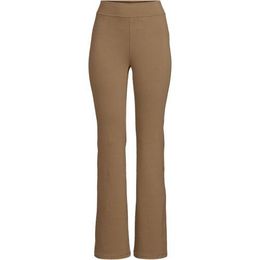 LANDS' END Ausgestellte Yoga-Hose Starfish, Damen,  Braun, Elasthan/Baumwoll-Mischung, by Lands' End
