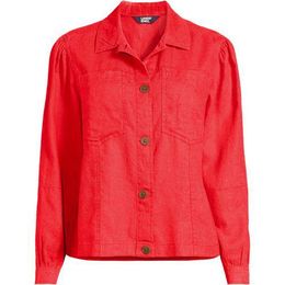 LANDS' END Leinenjacke, Damen,  Orange, Leinen, by Lands' End