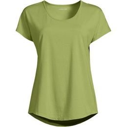 LANDS' END Shirt aus Baumwolle/Modal-Mix mit Ballett-Ausschnitt, Damen,  Gr&uuml;n, Baumwolle Modal, by Lands' End