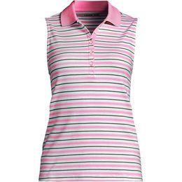 LANDS' END &Auml;rmelloses Supima-Poloshirt, Damen,  Pink, Baumwolle, by Lands' End