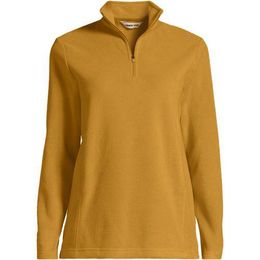 LANDS' END Anyweather Fleece-Pullover mit Rei&szlig;verschluss, Damen,  Gelb, Polyester, by Lands' End