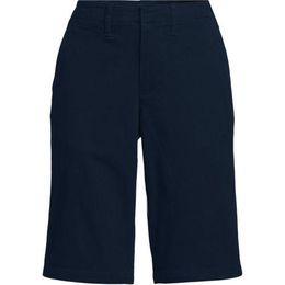 LANDS' END Chino-Bermudas, Damen,  Blau, Elasthan/Baumwoll-Mischung, by Lands' End