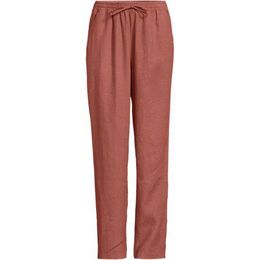 LANDS' END Relaxte Schlupfhose aus reinem Leinen, Damen,  Braun, Leinen, by Lands' End