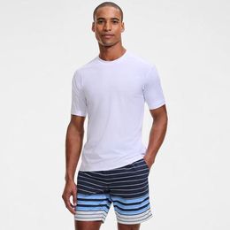 LANDS' END Badeshorts mit Hydroliner, 18 cm, Herren,  Blau, by Lands' End