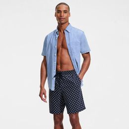 LANDS' END Badeshorts mit Hydroliner, 23 cm, Herren,  Blau, by Lands' End