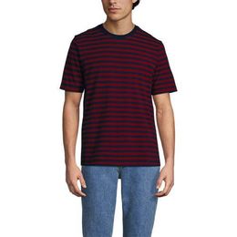 LANDS' END Super-T Kurzarm-Shirt, Classic Fit, Herren,  Blau, Baumwolle, by Lands' End