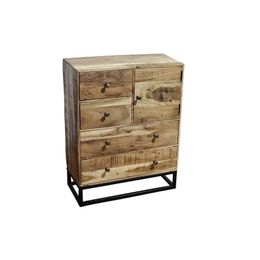 Sideboard NAGAR 2 / naturfarben / Schwarz