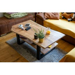 Couchtisch PATRICK B-Ware / Akazie naturfarben / 115x65 / U-Gestell Schwarz