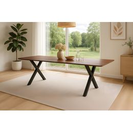 Esstisch Roberto / 200x100 / X-Gestell Schwarz