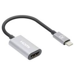 Manhattan USB-Adapter HDMI 2.0 HDMI-A Buchse, USB-C&reg; Stecker 0.11 m Spacegrau 153973