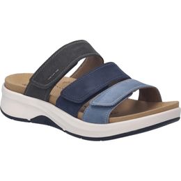 Sandale Josef Seibel "Estelle 11, slate blue-multi", Damen, Gr. 36, blau (slate blau, multi), Obermaterial: 100% Rindsleder Leather cow., Schuhe Sandale