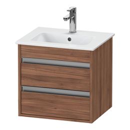 Duravit Waschtischunterschrank Ketho Compact 50x41,2x48cm, 2 La, wandh&auml;ngend, Nussb Nat (KT644407979)