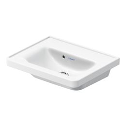 Duravit Handwaschbecken D-Neo 50x40cm, m &Uuml;L, HLB, ohne Hahnloch, wei&szlig; (0742500060)
