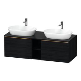 Duravit Waschtischunterschrank D-Neo 140x55cm, 2 A, 1 Pl, B bs, b geb/Ei sw (DE4950B04160000)