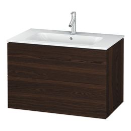 Duravit Waschtischunterschrank L-Cube 82x48,1cm, Nussb geb., 2 Schub., wandh&auml;ngend (LC624106969)