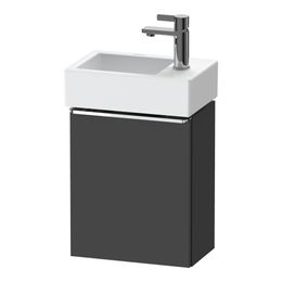 Duravit Waschtischunterschrank D-Neo 36,4x22,2x44cm, 1 T&uuml;r, An R, chr/Grap ma (DE4218R10490000)