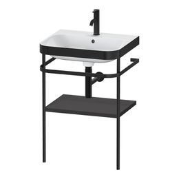 Duravit M&ouml;belwaschtisch-Kombi Happy D.2 Plus 57,5x49cm, 1 HL, graph matt, m Konsole (HP4735O8080)