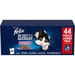 FELIX So gut wie es aussieht Katzen-Nassfutter Gemischte Vielfalt 44x85g