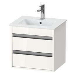 Duravit Waschtischunterschrank Ketho Compact 50x41,2x48cm, 2 Schubk., wandh&auml;ngend, we hgl (KT644402222)