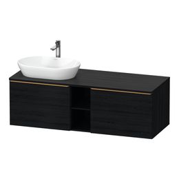 Duravit Waschtischunterschrank D-Neo 140x55cm, 2 A, 1 Pl, B L, b geb/Eiche sw (DE4950L04160000)