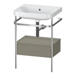 Duravit M&ouml;belwaschtisch-Kombi Happy D.2 Plus 57,5x49cm, o HL, st-g m, m Kons, 1 Lad (HP4840N9292)