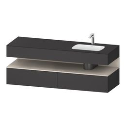 Duravit Einbauwaschtisch-M&ouml;bel-Set Qatego 160x50x60cm, Kon-WTU, B, B r, T m/Gr ma (QA4796091490010)