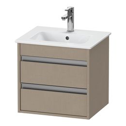 Duravit Waschtischunterschrank Ketho Compact 50x41,2x48cm, 2 Schubk., wandh&auml;ngend, leinen (KT644407575)