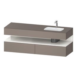 Duravit Einbauwaschtisch-M&ouml;bel-Set Qatego 160x50x60cm, Kon-WTU, B, B r, we hg/b ma (QA4796022430010)
