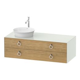 Duravit Waschtischunterschrank White Tulip 130x55cm, 2 La m G, B l, E Nat w s-matt (WT4992LH536)