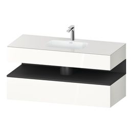 Duravit Einbauwaschtisch-M&ouml;bel-Set Qatego 120x55x60cm, gra m/we g, Kon-WTU, B (QA4787049220010)