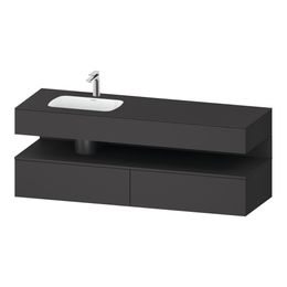 Duravit Einbauwaschtisch-M&ouml;bel-Set Qatego 160x50x60cm, Kon-WTU, B, B li, graph ma (QA4795049490010)