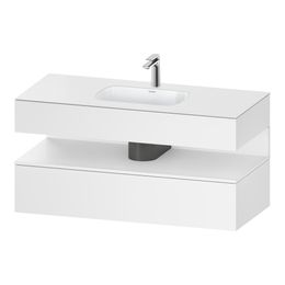 Duravit Einbauwaschtisch-M&ouml;bel-Set Qatego 120x55x60cm, w m, Konsolen-Waschtischunterbau, Nischenb (QA4787018180010)