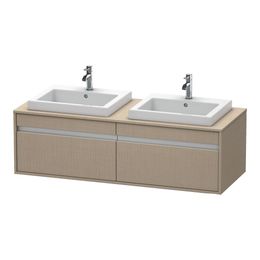 Duravit Waschtischunterschrank Ketho 140x55x42,6cm, f EWT, 2 AZ, B bs, lei (KT6797B7575)