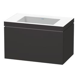 Duravit Waschtischunterschrank c-bonded L-Cube 80x48cm, o HL, gra matt, 1 Ausz., wandh&auml;ngend (LC6917N8080)