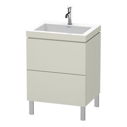 Duravit Waschtischunterschrank c-bonded L-Cube 60 x48cm, 1 HL, Tau matt, 2 Ausz., steh. (LC6936O8383)