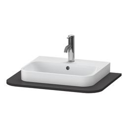 Duravit Waschtisch-Konsole Happy D.2 Plus 65x48cm, m 1 Ausschn, graphit supermatt (HP031B08080)