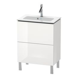 Duravit Waschtischunterschrank Compact L-Cube 62x39,1cm, we. hgl, 2 Ausz&uuml;ge, stehend (LC667302222)