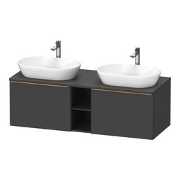 Duravit Waschtischunterschrank D-Neo 140x55cm, 2 A, 1 Pl, B bs, b geb/Gra ma (DE4950B04490000)