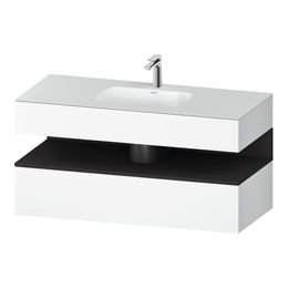 Duravit Einbauwaschtisch-M&ouml;bel-Set Qatego 120x55x60cm, gra m/we m, Kon-WTU, B (QA4787080180010)