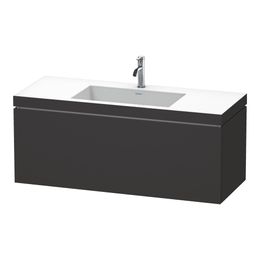 Duravit Waschtischunterschrank c-bonded L-Cube 120x48cm, 1 HL, gra matt, 1 Ausz., wandh&auml;ngend (LC6919O8080)